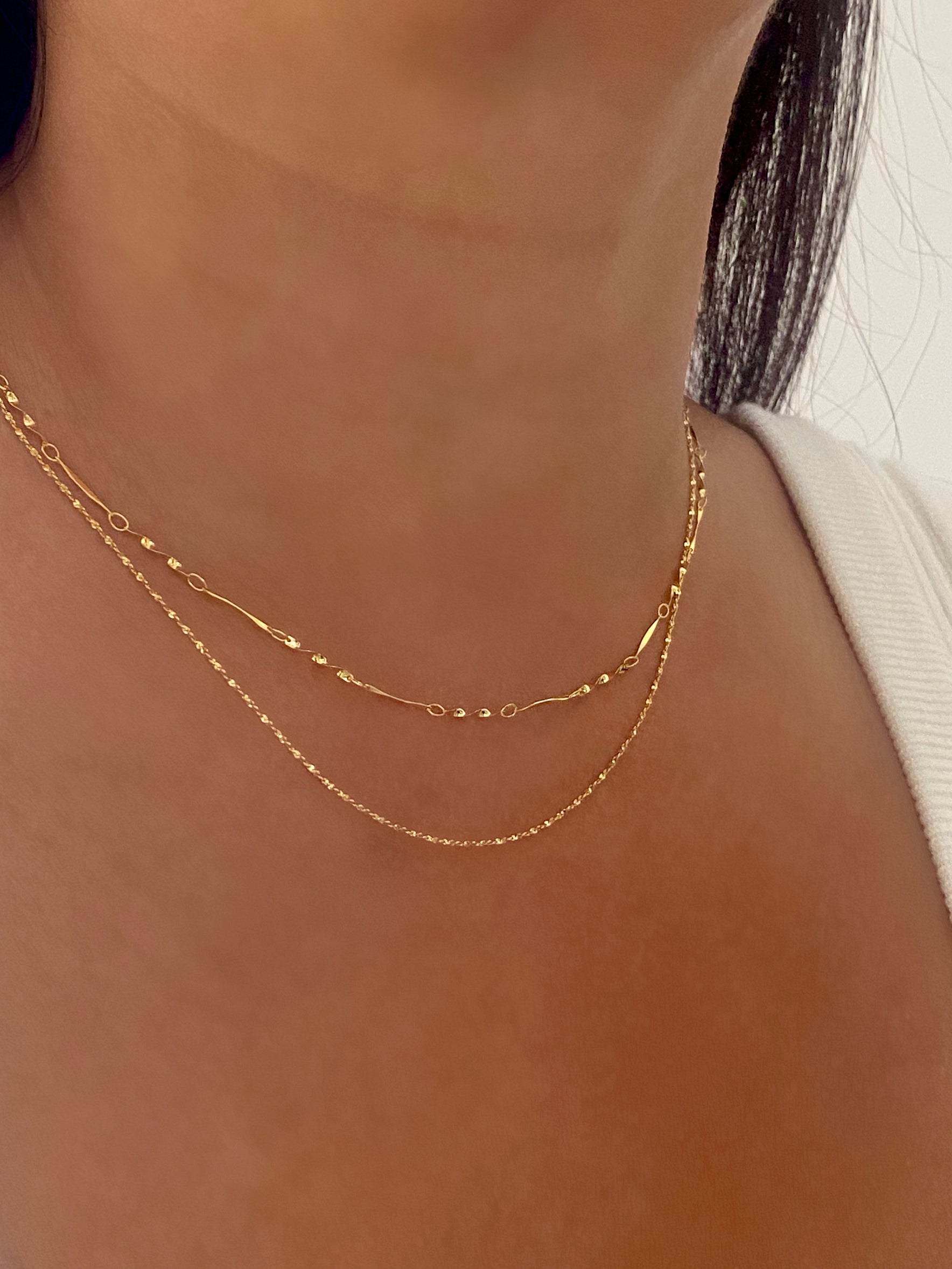 Dainty Gold Chain Necklace 925 Sterling Silver Snake, Wave, Box, Twist ...