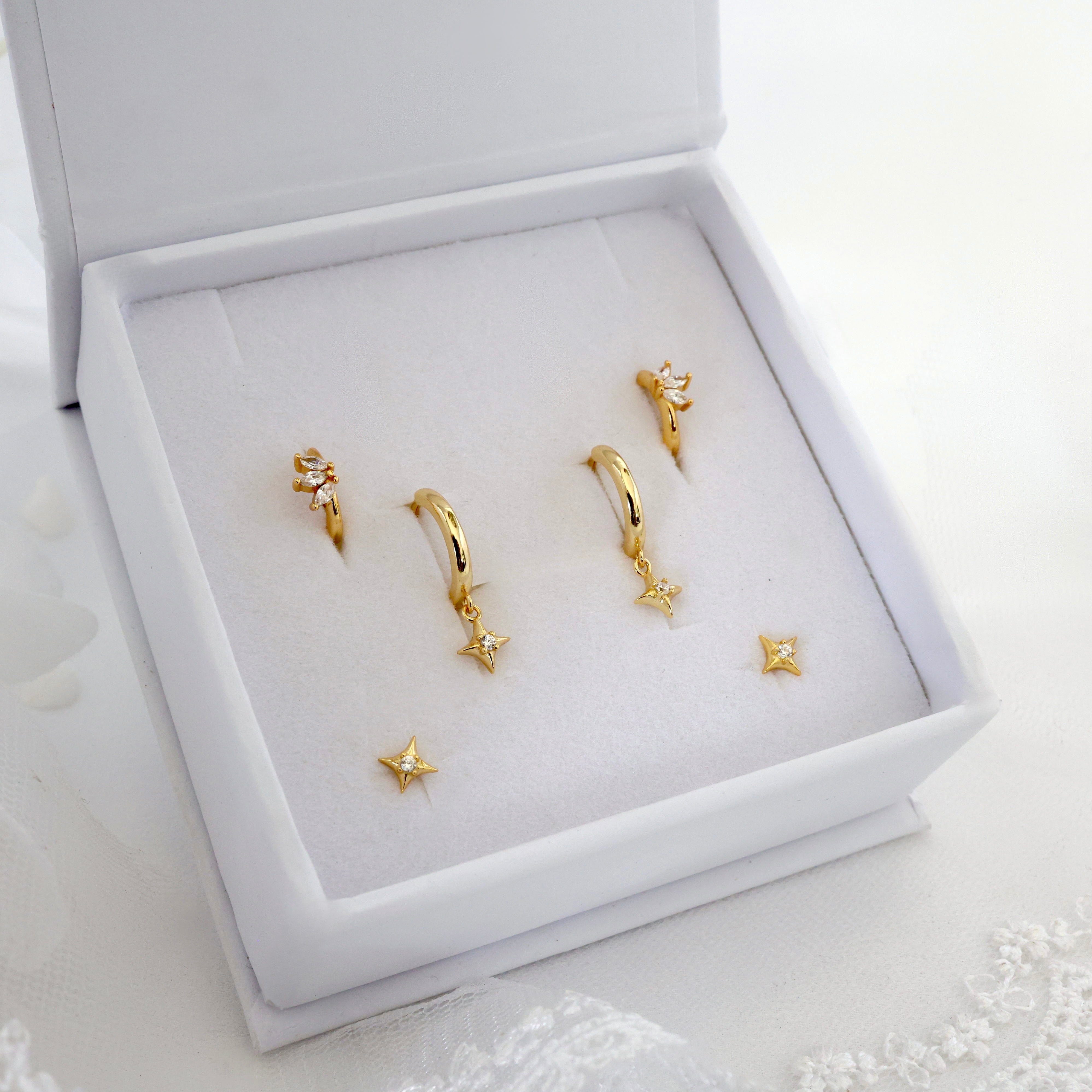 Olivia Destiny Dangle Earrings – 18K Gold-Plated Sterling Silver – ANETT