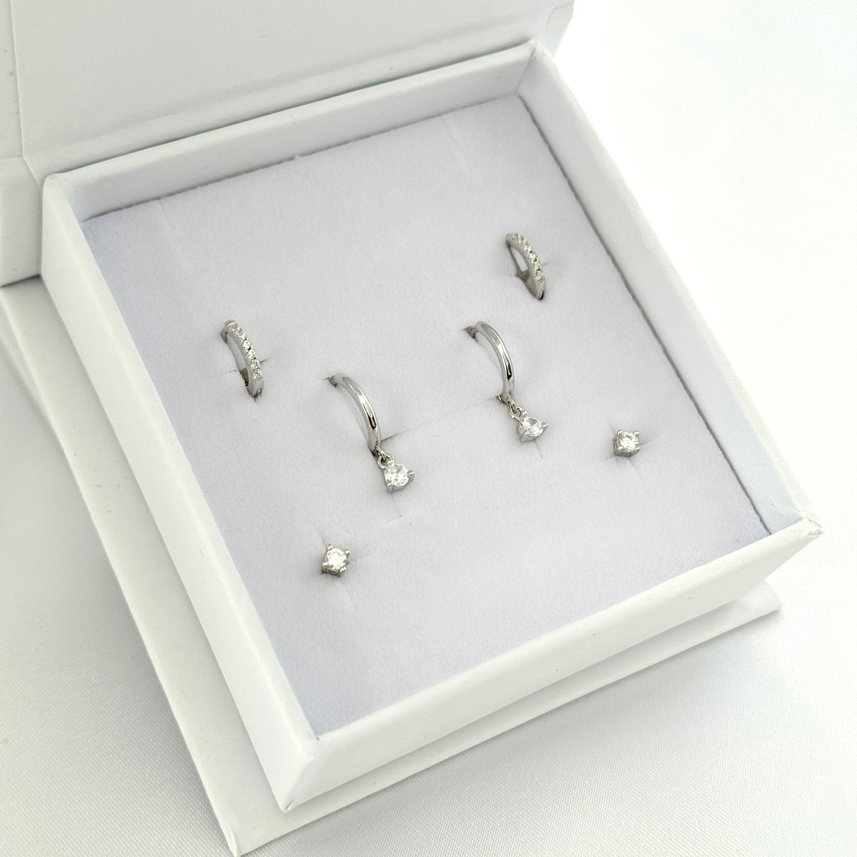 Julie Silver Dangle Earring Stack 3 Pair Set – ANETT