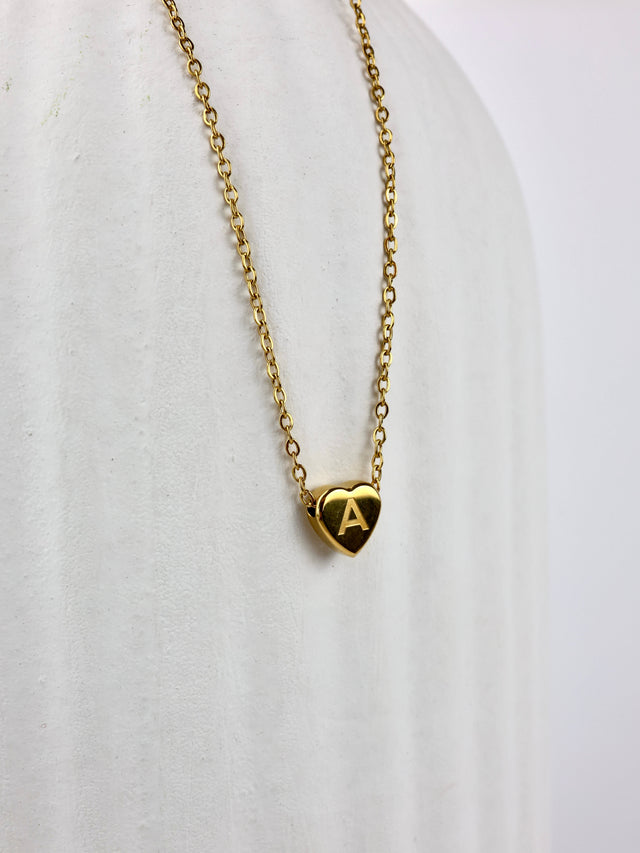 Gaia Love Heart Pendant Necklace – Engraved Stainless Steel Jewellery ...