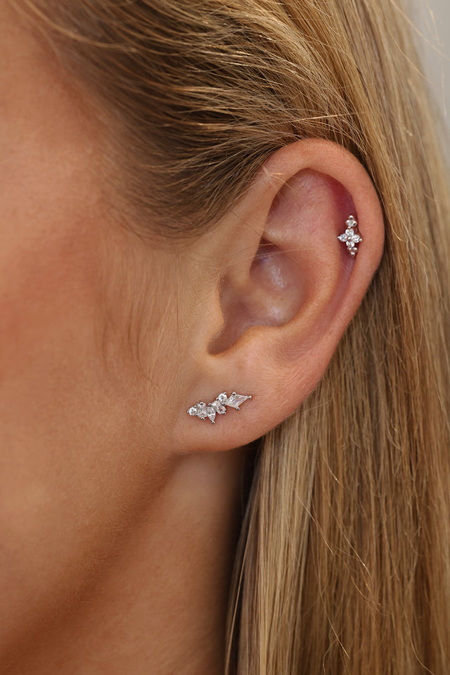 Victoria Stud Earrings | Elegant CZ Studs for Solo or Stacked Wear – ANETT